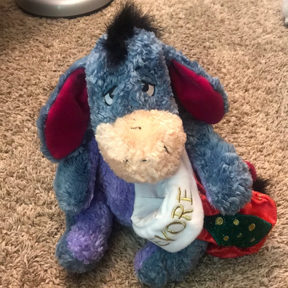 Disney | Toys | Vintage 20 Disney Store Christmas Eeyore Plush | Poshmark